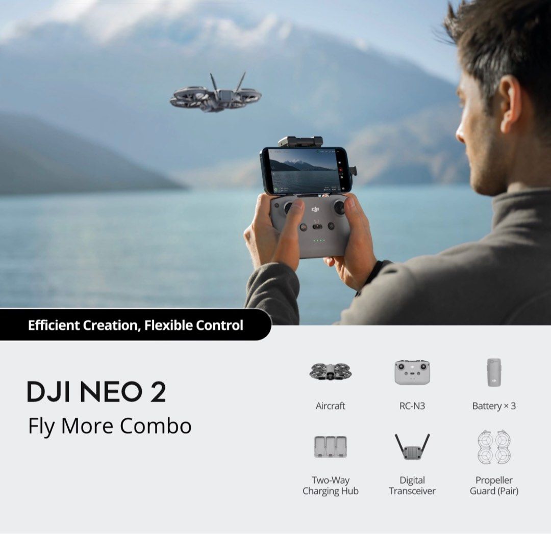 DJI Neo 2 Fly More Combo and Drone Only, Photography, Drones on Carousell
