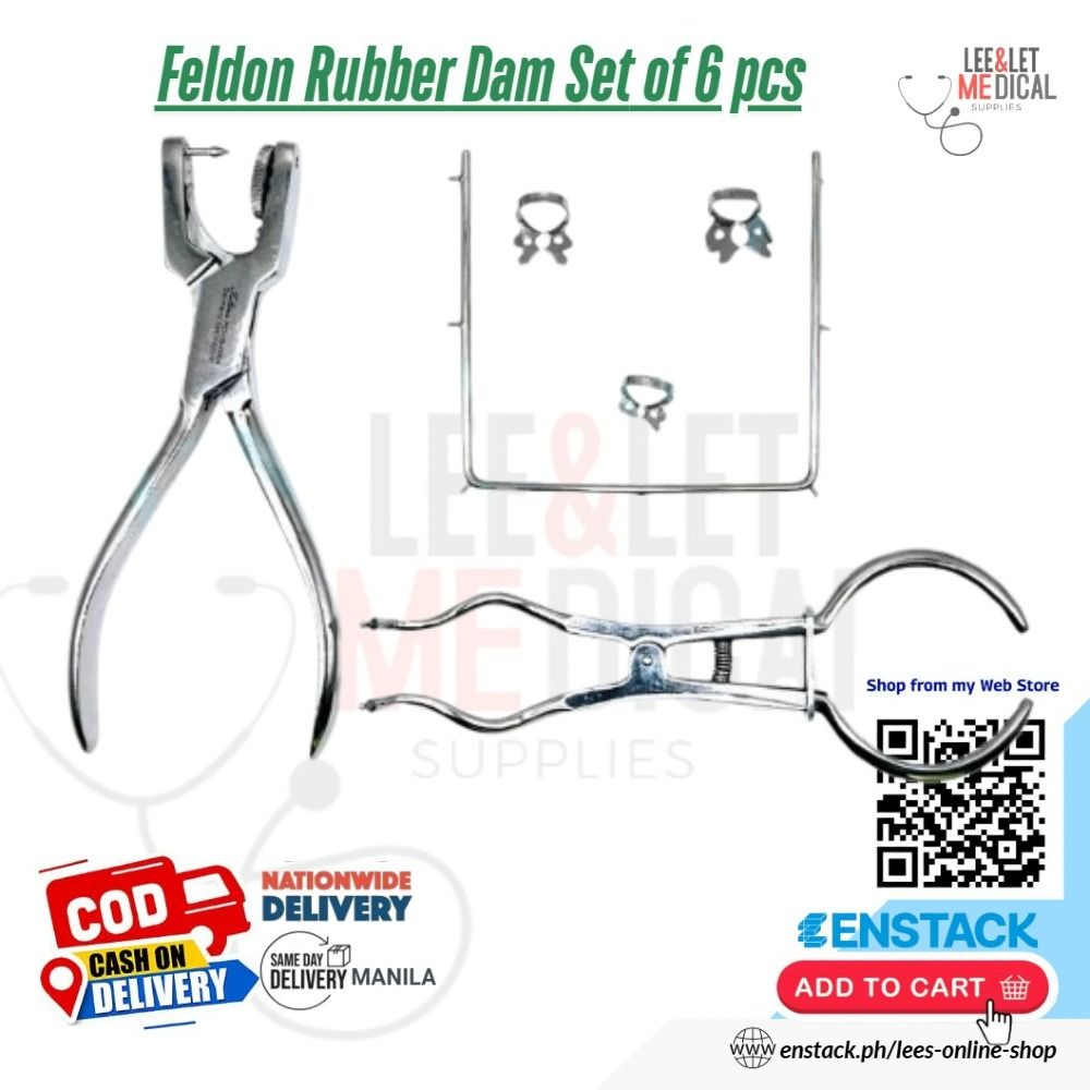 Feldon Rubber Dam Set of 6 pcs, Health & Nutrition, Medical Supplies ...