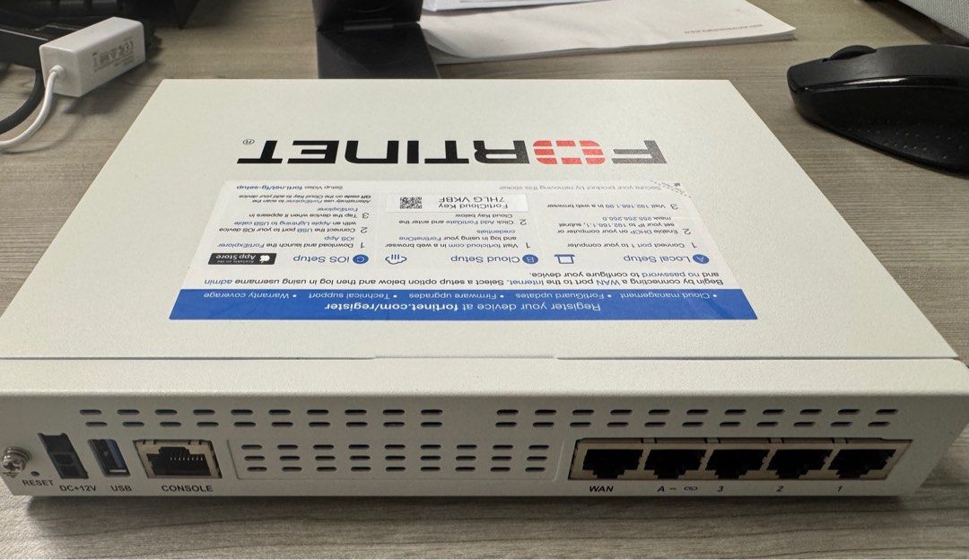 Fortinet FortiGate 40F Firewall with powercord, 電腦＆科技, 電腦周邊及配件, Wifi及上網 ...