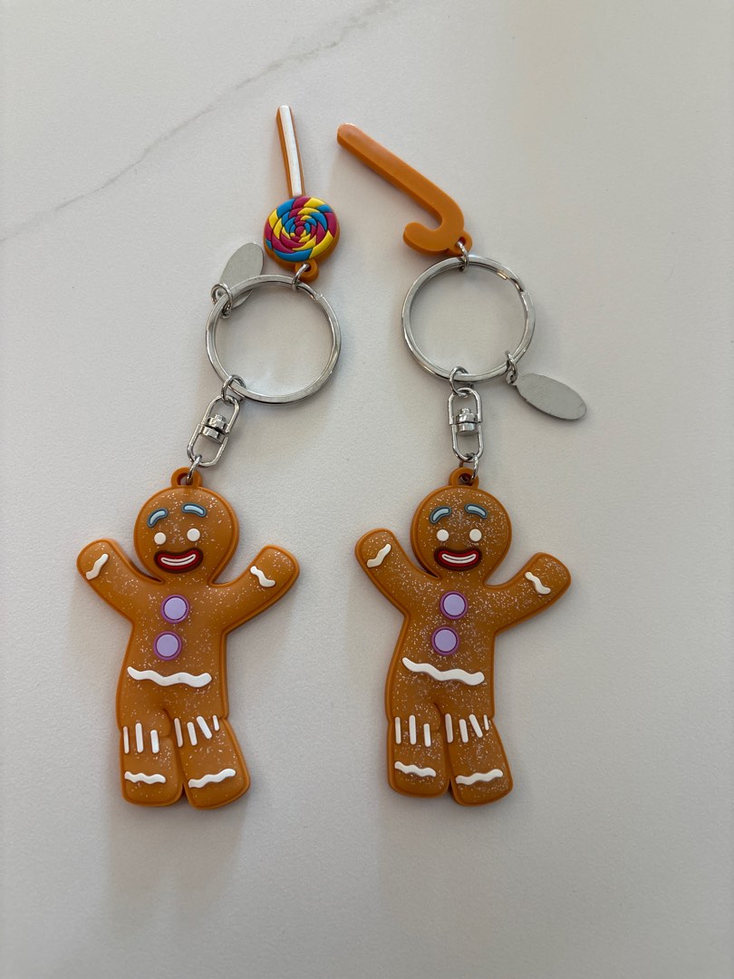 Gingerbread Man Keychains with Candy Charms, Hobbies & Toys, Toys ...