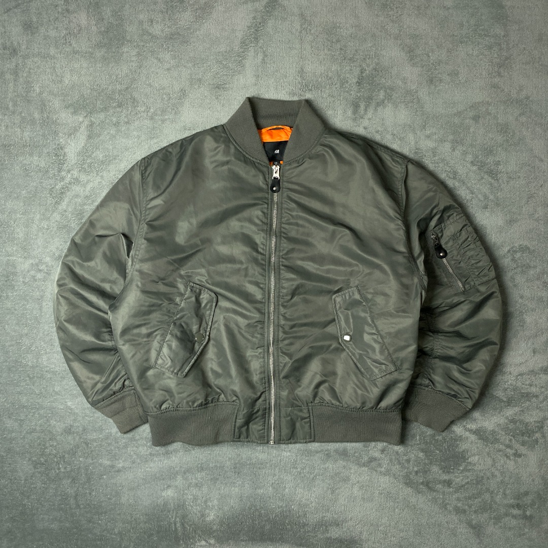 H&M Bomber Jacket, Men's Fashion, Tops & Sets, Hoodies on Carousell
