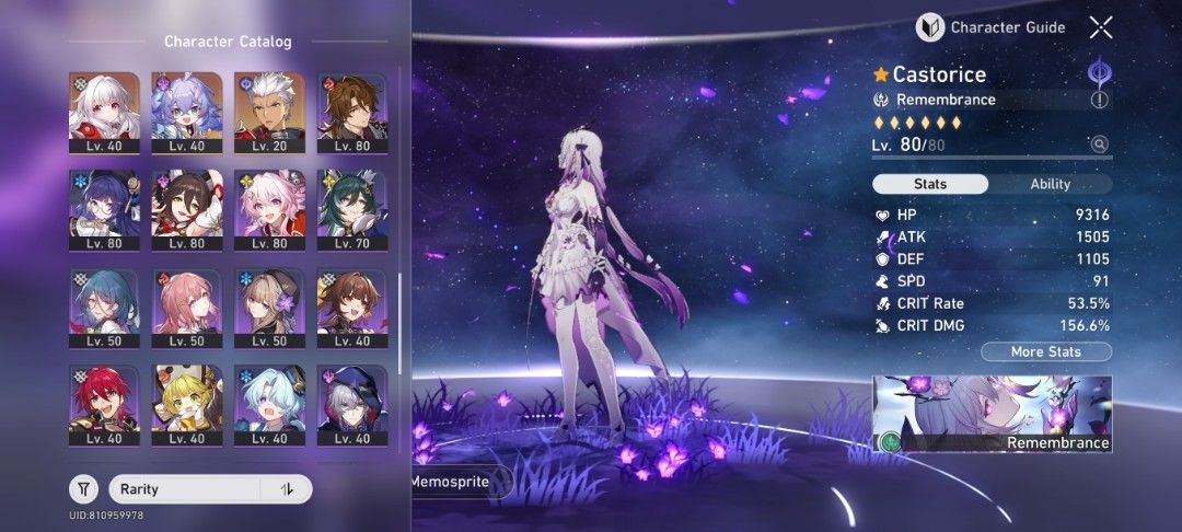 Honkai: Star Rail Account - Castorice, Remembrance, Video Gaming, Video ...