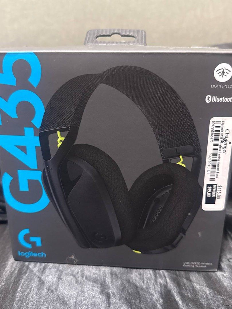 Logitech G435 Wireless Gaming Headset - Black, Audio, Headphones ...