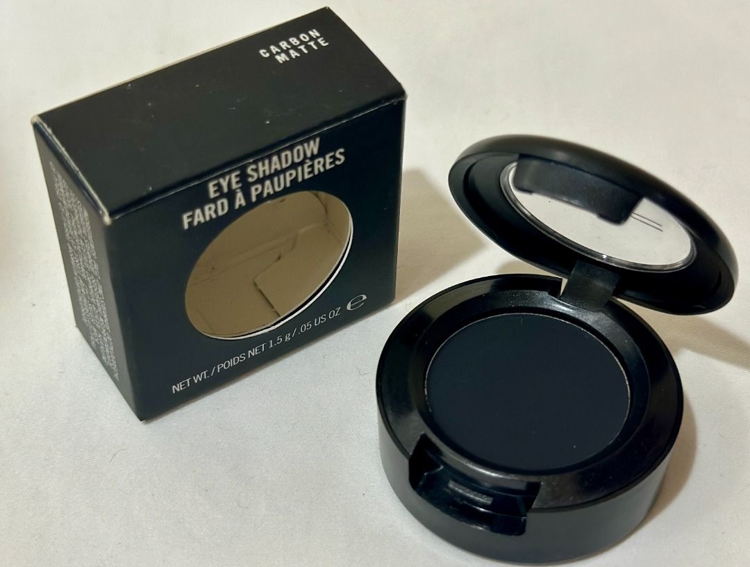 MAC COSMETICS EYE SHADOW EYESHADOW in CARBON MATTE INTENSE BLACK, Beauty & Personal Care, Face ...