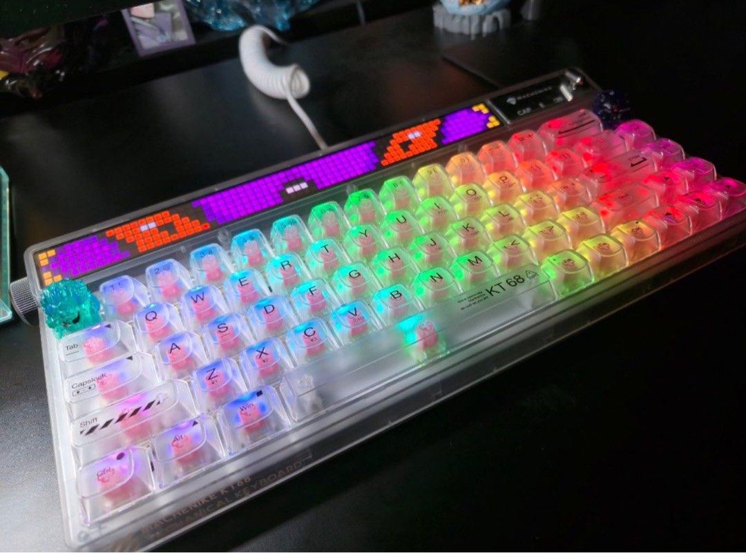 Machenike KT68 keyboard mechanical LCD screen, Computers & Tech, Parts ...