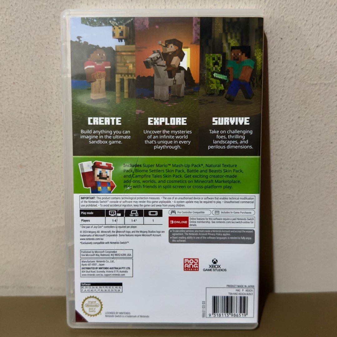 Minecraft Nintendo Switch Game, Video Gaming, Video Games, Nintendo on ...