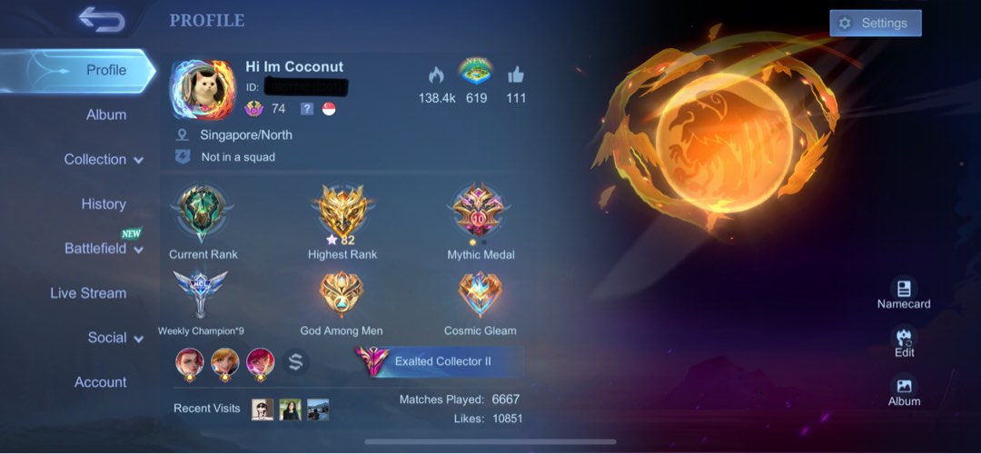 Mobile Legends Account - Mythic Medal, 61.7% Win Rate, Video Gaming ...