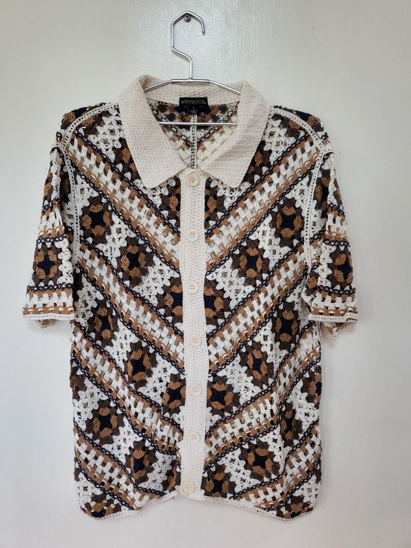 Morsecode Crochet Top, Men's Fashion, Tops & Sets, Tshirts & Polo ...