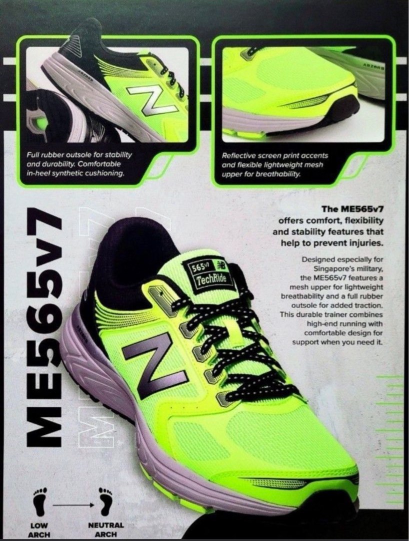 New Balance ME565v7 Running Shoes - Neon Green, Men's Fashion, Footwear ...