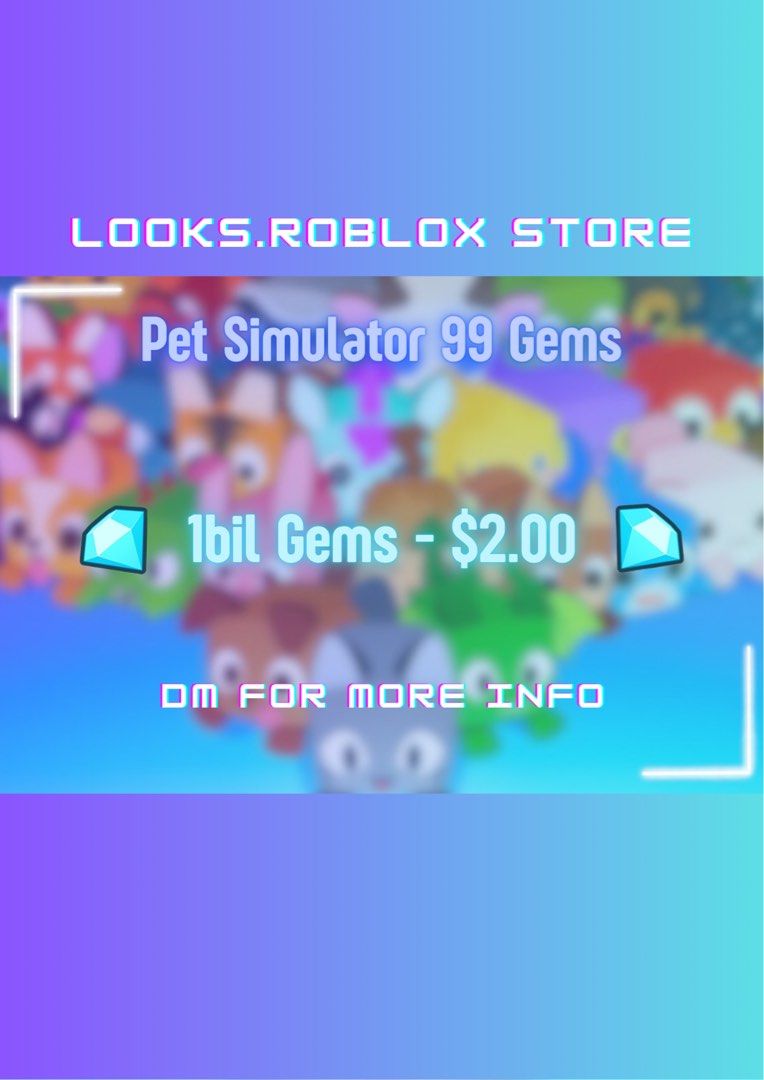 Pet simulator 99 Gems, Video Gaming, Gaming Accessories, In-Game ...