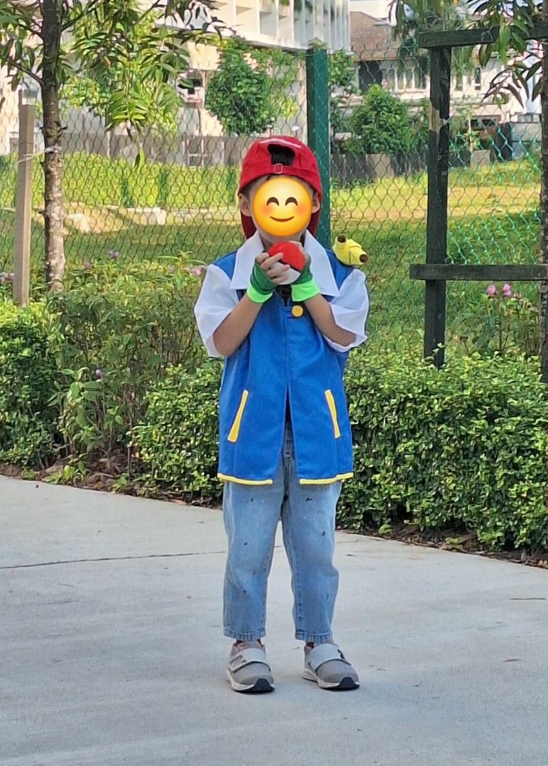 Pokemon Ash Ketchum Costume Set, Babies & Kids, Babies & Kids Fashion ...