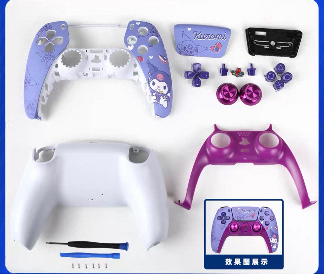 PS5 Controller Shell Kit - Kuromi Design, Video Gaming, Gaming ...