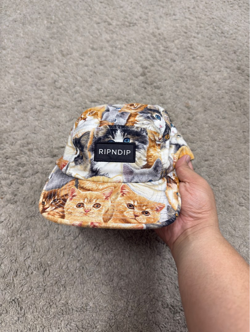 RIPNDIP Cat Full Print 5 Panel Cap, Men's Fashion, Watches ...