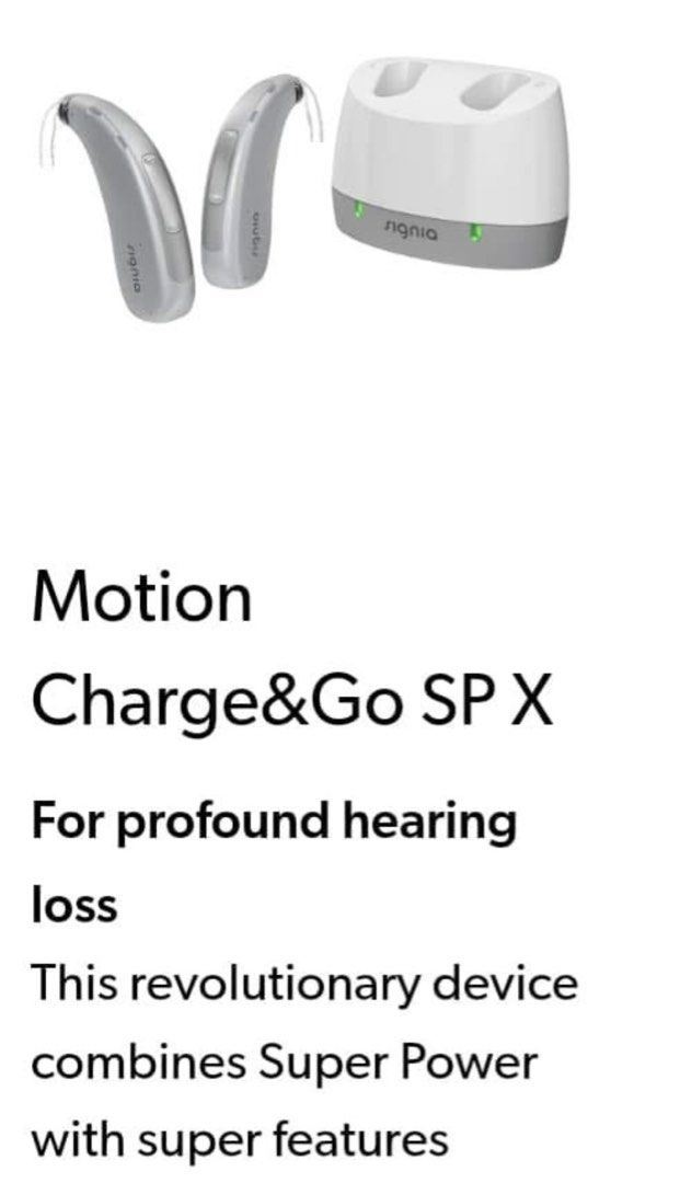 Signia Motion Charge & Go SPX Hearing Aid, Audio, Other Audio Equipment ...