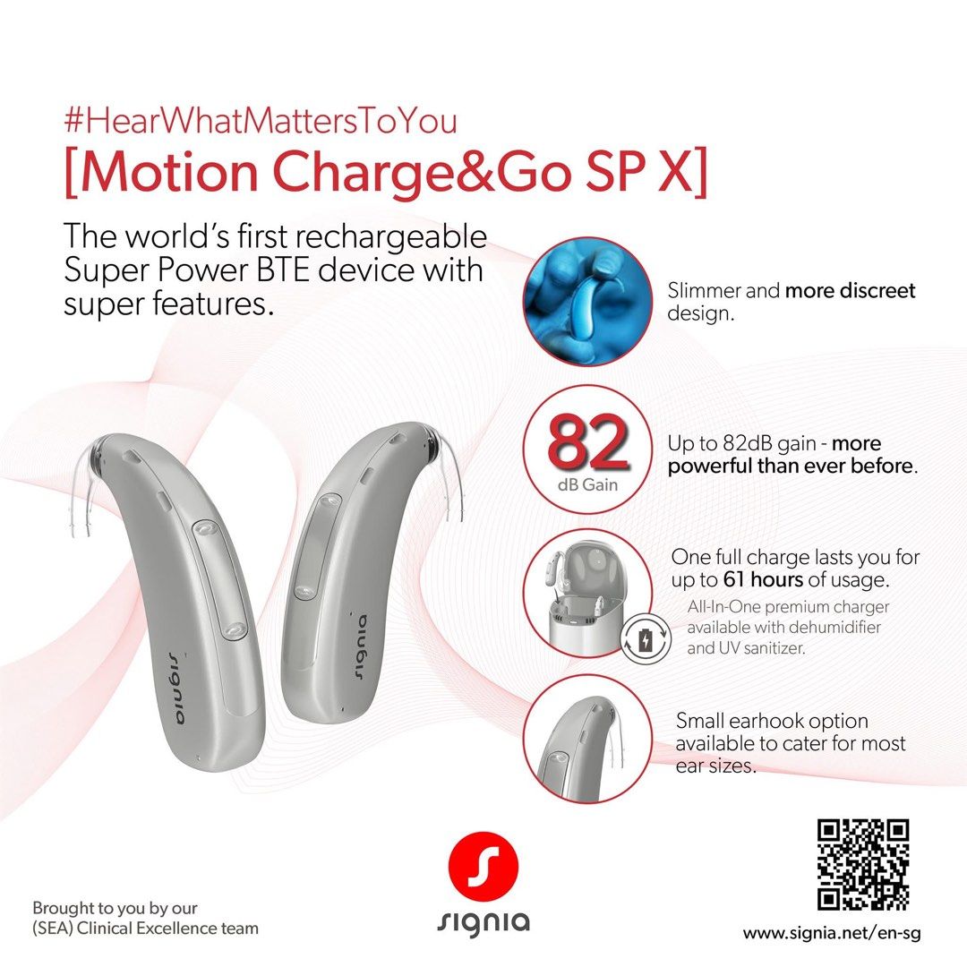 Signia Motion Charge & Go SPX Hearing Aid, Audio, Other Audio Equipment ...