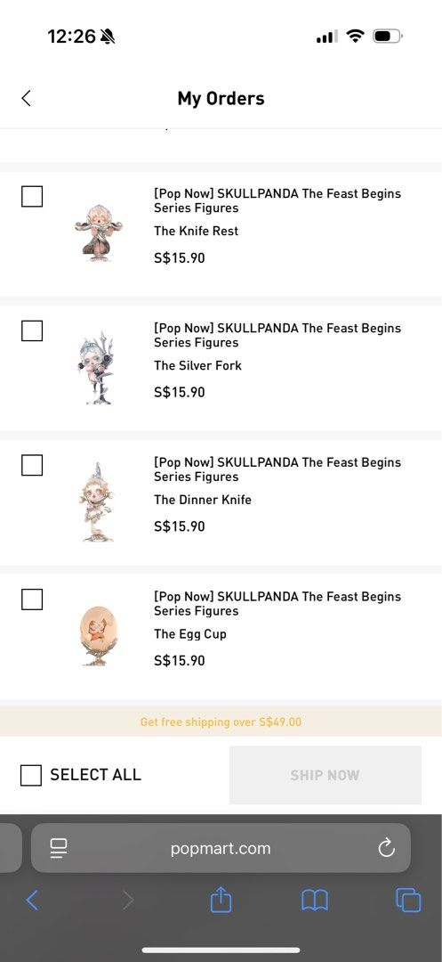 SKULLPANDA The Feast Begins Dinner Knife / Silver Fork / Egg Cup ...