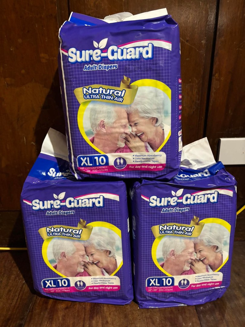 Sure-Guard Adult Diapers XL10, Health & Nutrition, Medical Supplies ...