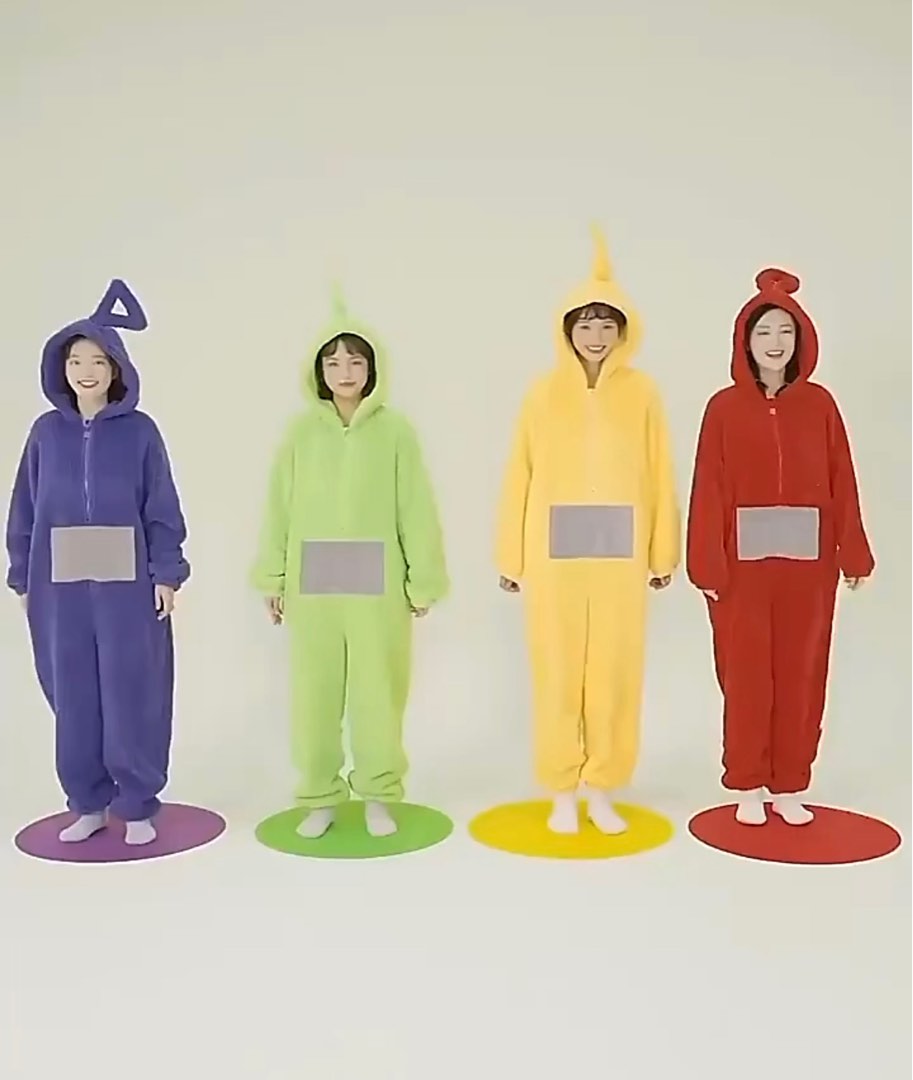 Teletubbies Onesie Costume - Various Colors, Women's Fashion, Coats ...