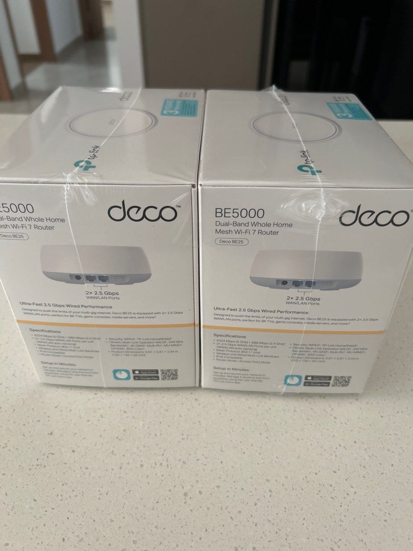 TP-Link Deco BE5000 Dual-Band Mesh Wi-Fi 7 Router, Computers & Tech ...