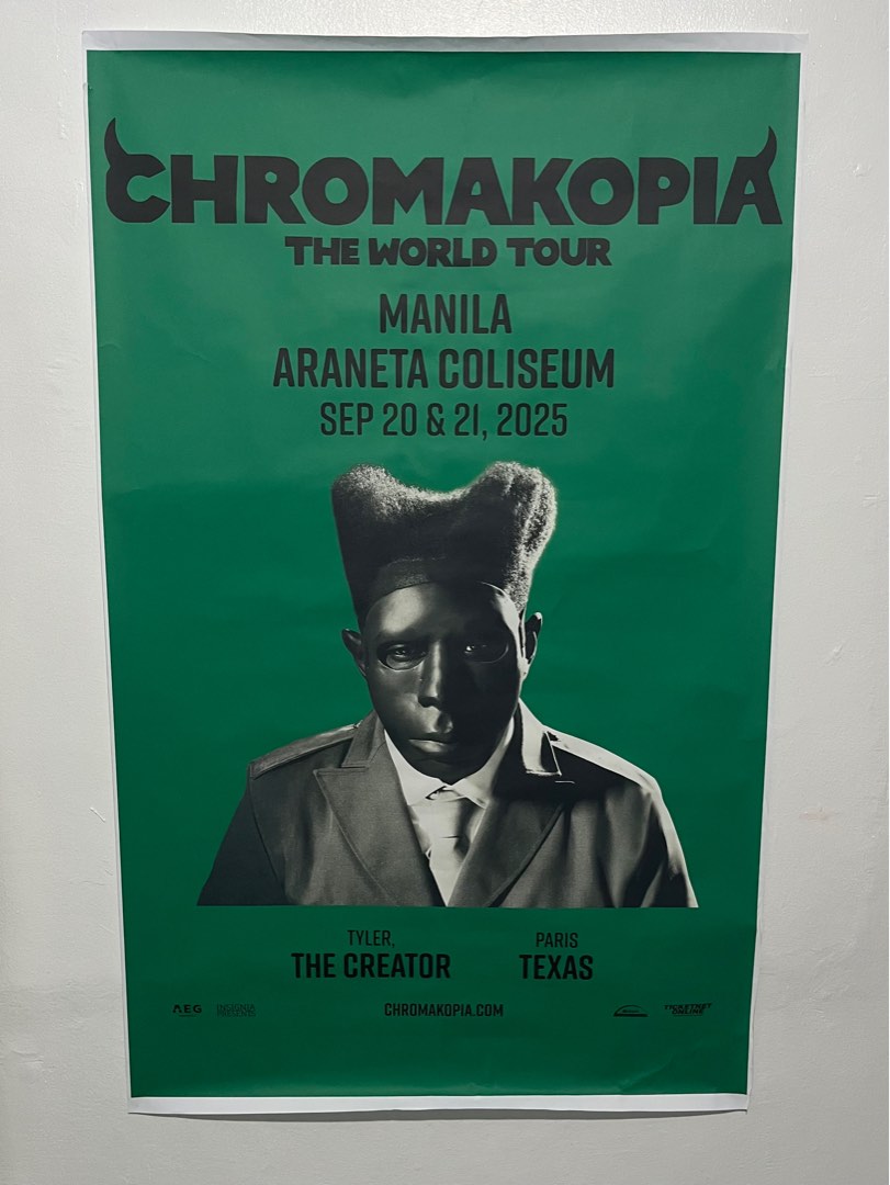 Tyler, The Creator - Chromakopia Manila Poster, Hobbies & Toys ...