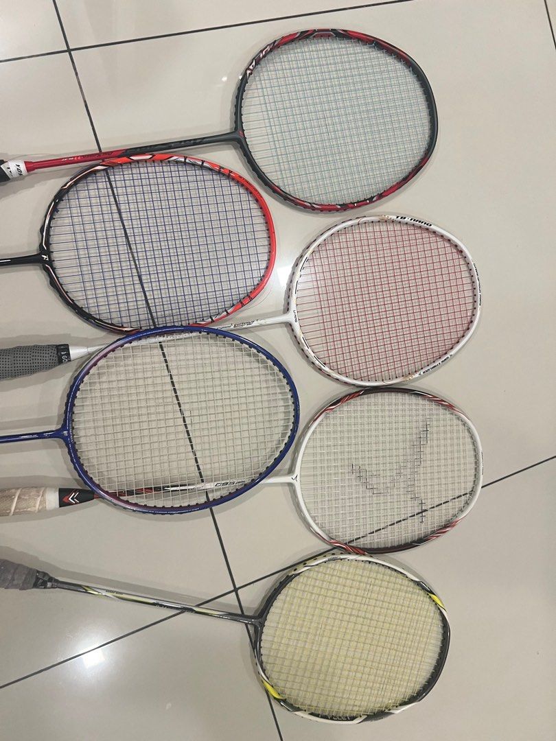 Used Badminton Rackets - Assorted Brands and Models, Sports Equipment ...