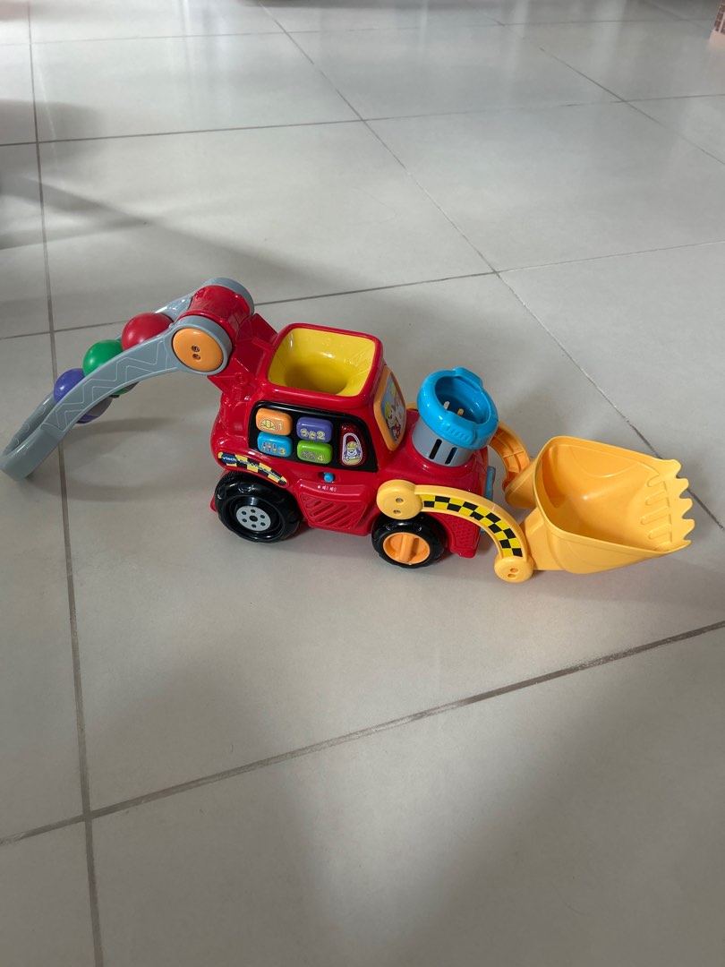 VTech Push & Pop Bulldozer Toy, Hobbies & Toys, Toys & Games on Carousell