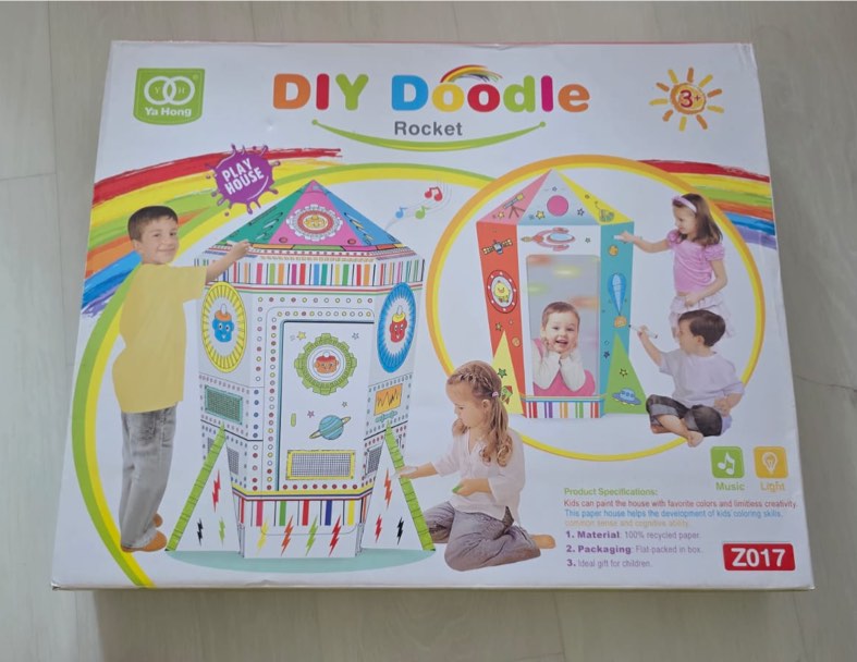Ya Hong DIY Doodle Rocket Play House, Hobbies & Toys, Toys & Games on ...