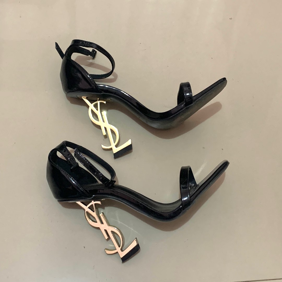YSL Opyum Heels 10cm Yves Saint Laurent Gold Hardware, Women's Fashion ...