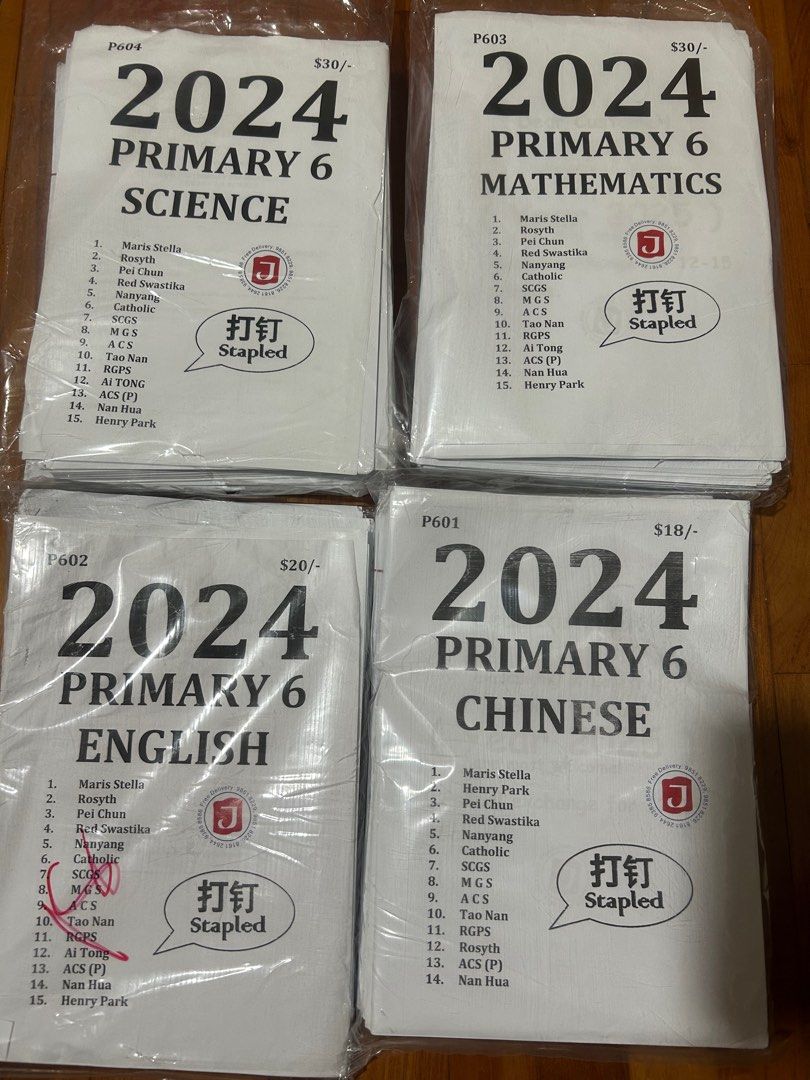 2024 Primary 6 Assessment Books - Science, Math, English, Chinese ...