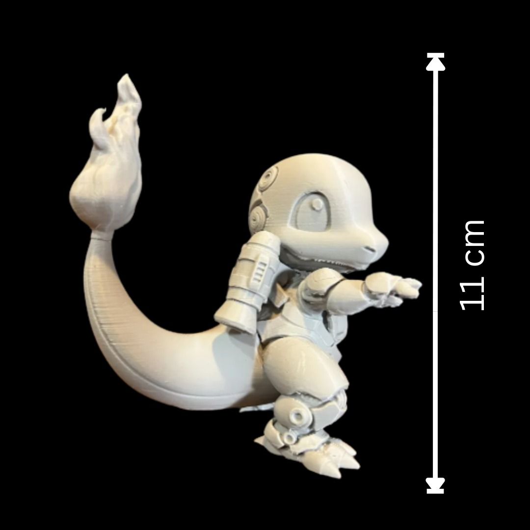 3d printed Mecha Pokemon Series (Blazing Charmander Statue), Hobbies ...