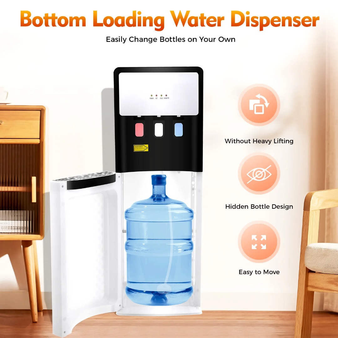 5 Gallon Bottom Load Water Dispenser for Home, Hot & Cold Standing ...