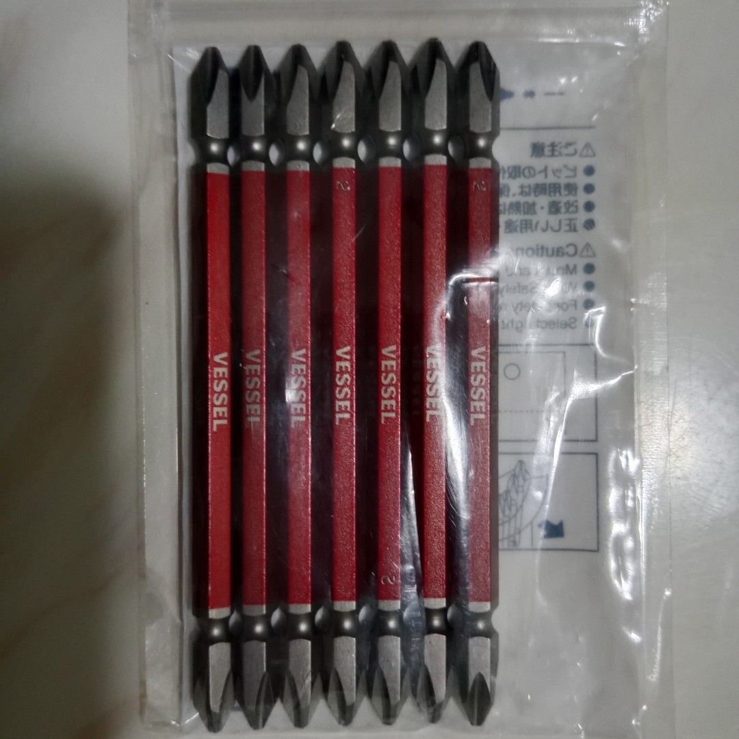 7 PCs Vessel P2 Double-Ended Screwdriver Bits, Furniture & Home Living ...