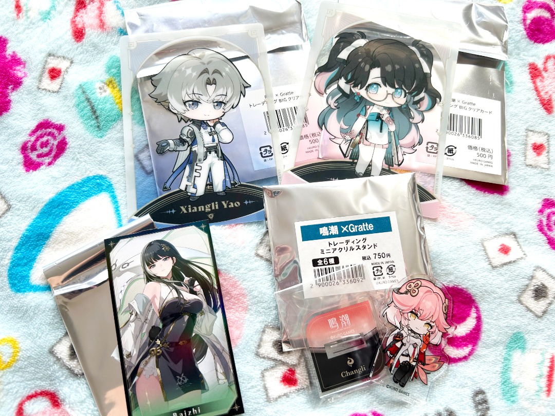 日本版 - Animate X Gratte x 嗚潮 盲抽周邊 - Clear card 透膠卡 光影card 立牌 (Xiangli Yao Verina Baizhi Changli ...