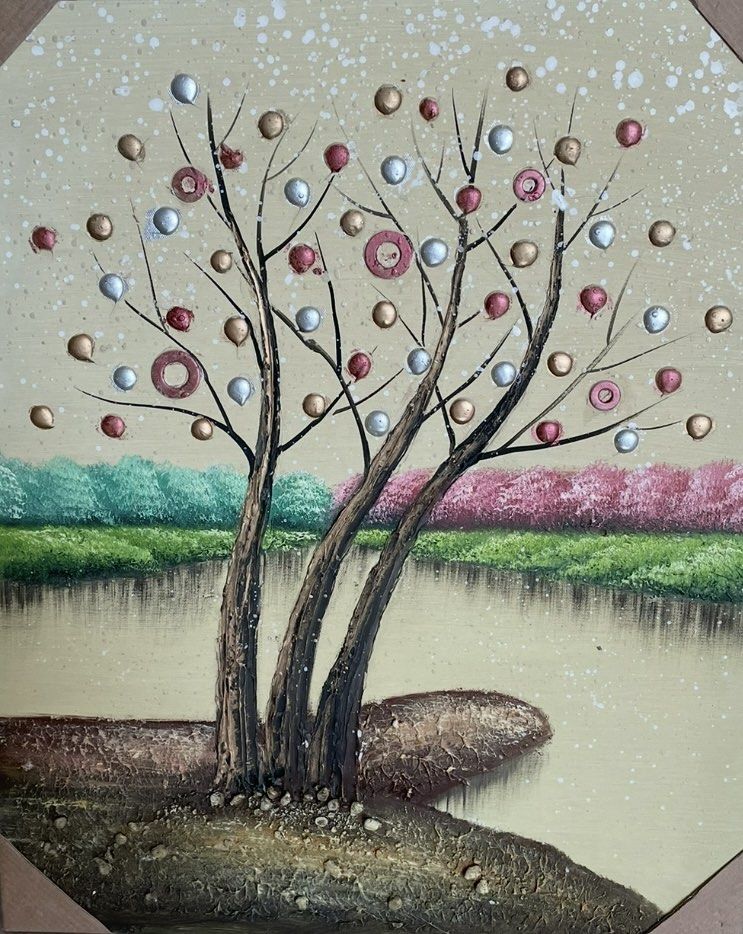 Abstract Tree Painting - Original Artwork, Hobbies & Toys, Art & Prints ...