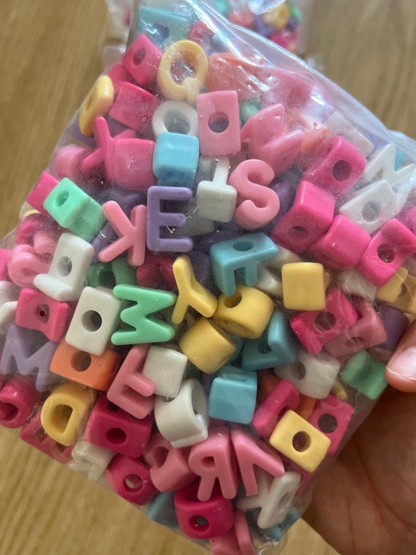 Alphabet beads DIY letters, Hobbies & Toys, Art & Prints on Carousell