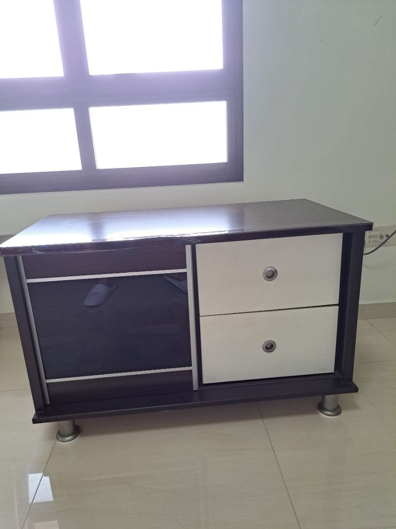 Dark Walnut Sliding Door TV Console + FREE Samsung Multi system LED TV ...