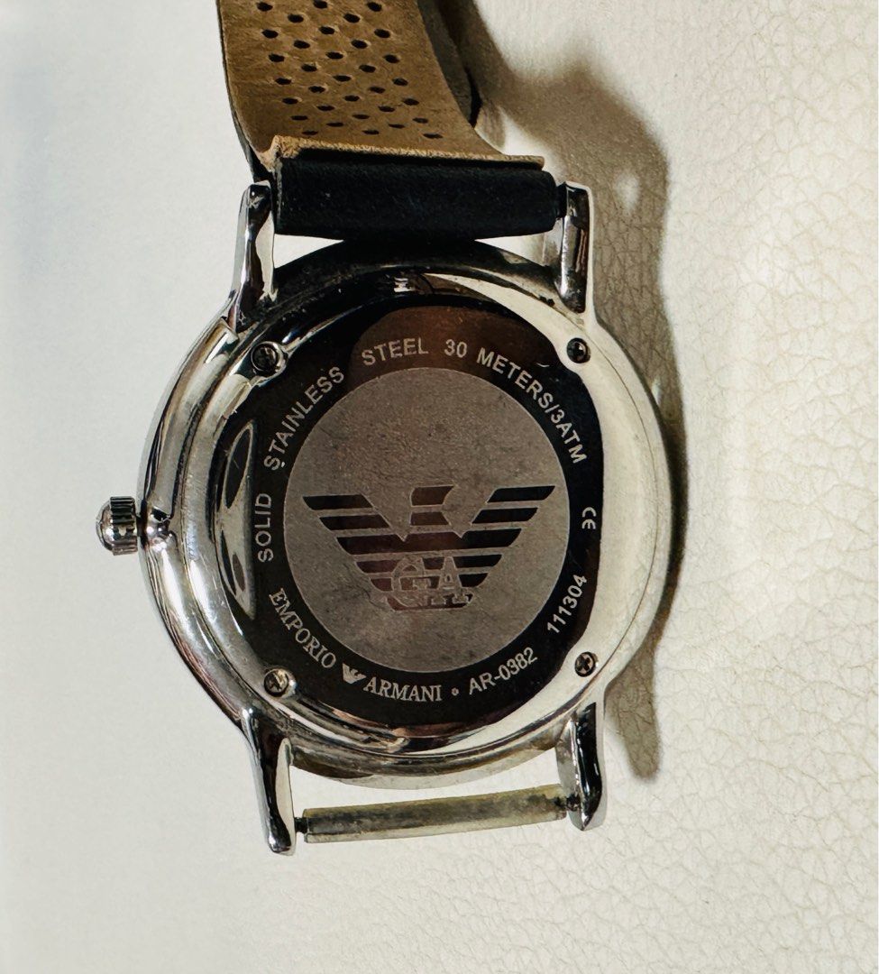 Emporio Armani AR-0382 Stainless Steel Watch, Men's Fashion, Watches ...