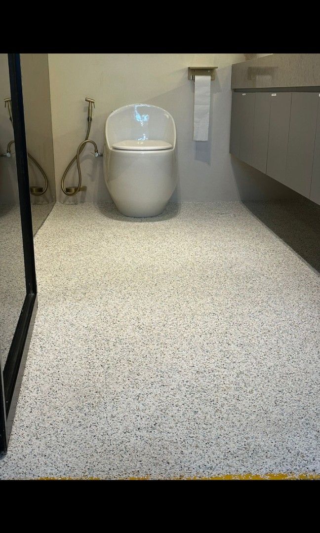 Epoxy Flooring service Singapore/Epoxy flakes overlay/epoxy pebbles ...