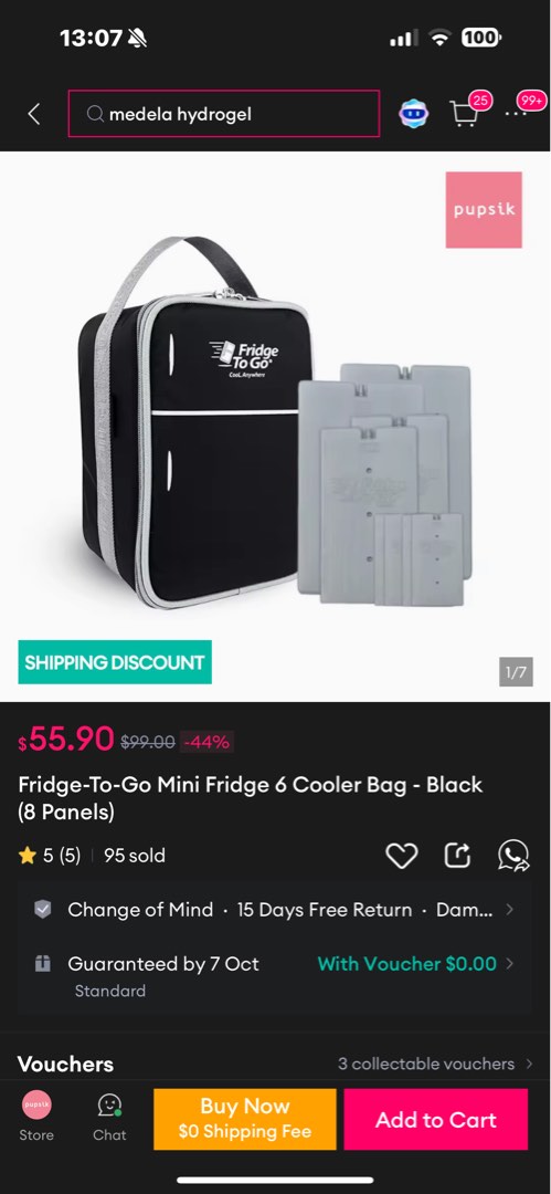 Fridge-To-Go Mini Fridge 6 Cooler Bag - Black, TV & Home Appliances ...