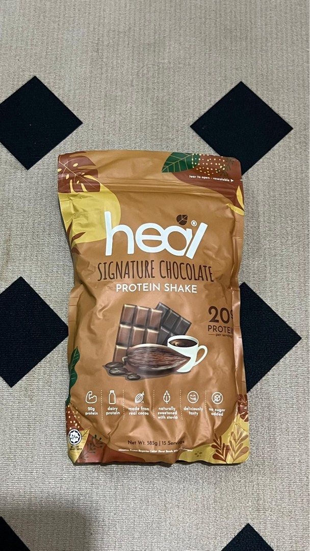 Heal Signature Chocolate Protein Shake, Health & Nutrition, Health ...