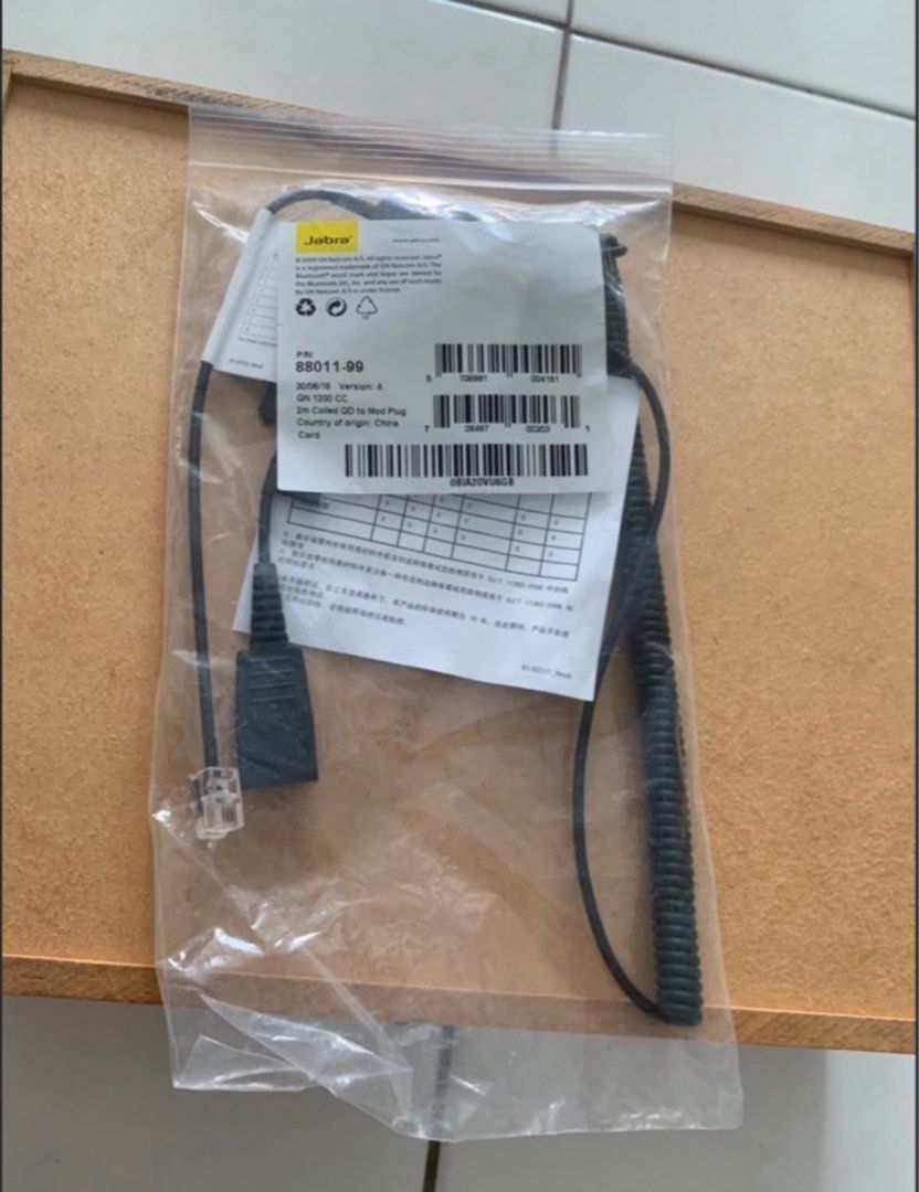 Jabra GN 1200 CC 2m Coiled QD To Mod Plug, Audio, Portable Audio ...