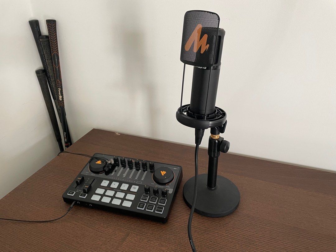 Maono Microphone and Mixer Set, Audio, Microphones on Carousell