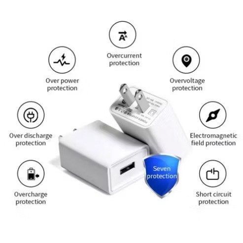 Mini US/Type A 2-Pin Travel USB Charger (5V 1A) - Essential Global Wall ...