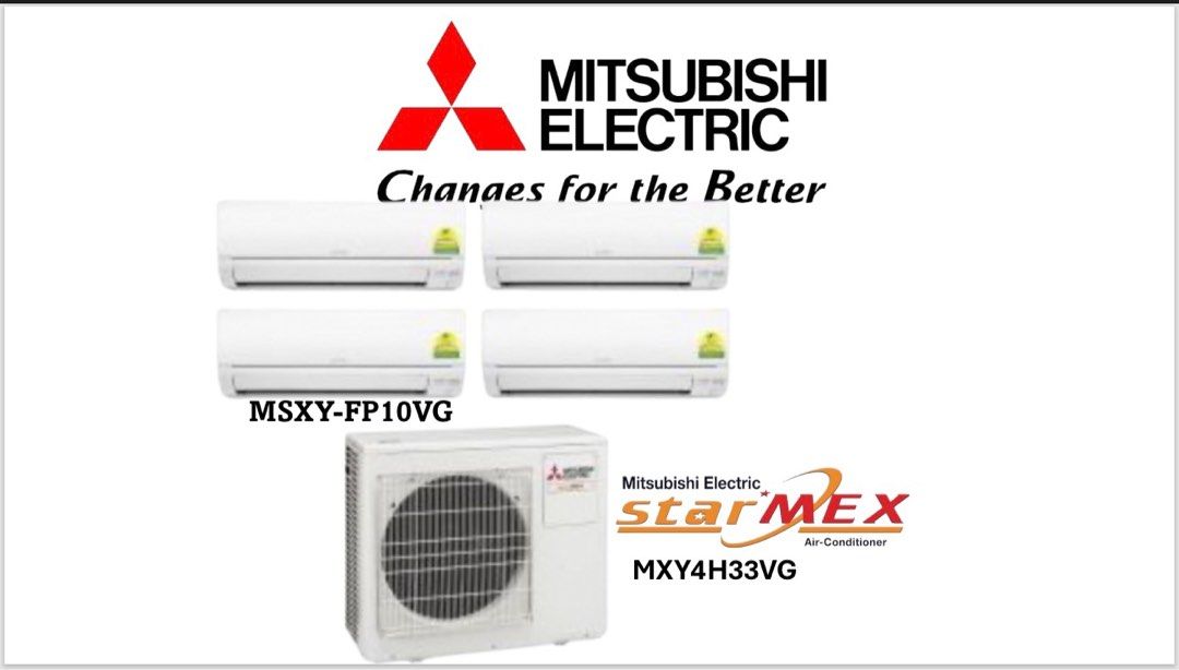 Mitsubishi Electric starmex (R32) system 4 : use back piping $3850 ...