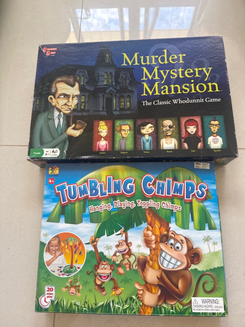 Murder Mystery Mansion & Tumbling Chimps Board Games, Hobbies & Toys ...