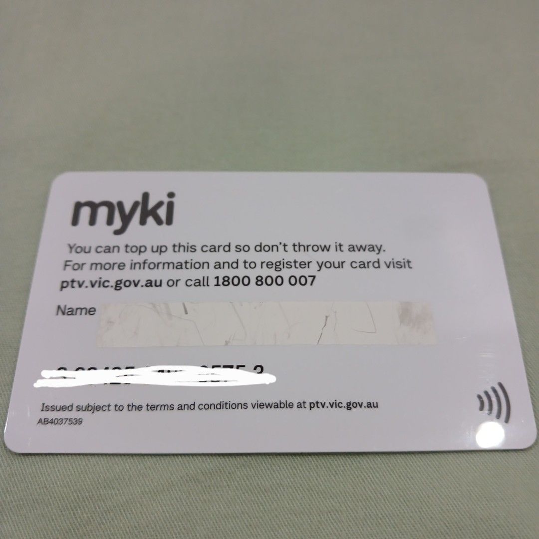 Myki Travel Card for Train and Tram in Melbourne, Hobbies & Toys ...