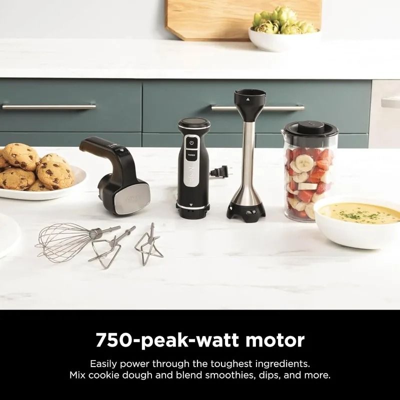 Ninja Hand Mixer, Immersion Blender, Foodi Power Mixer System, Handheld ...