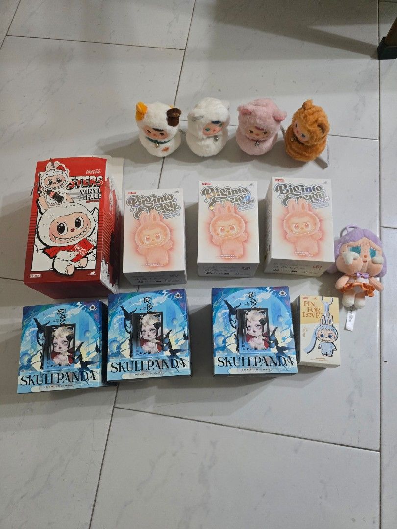 POP MART Skullpanda, Labubu V3 , Labubu Coca cola, Crybaber, Pucky Roly ...