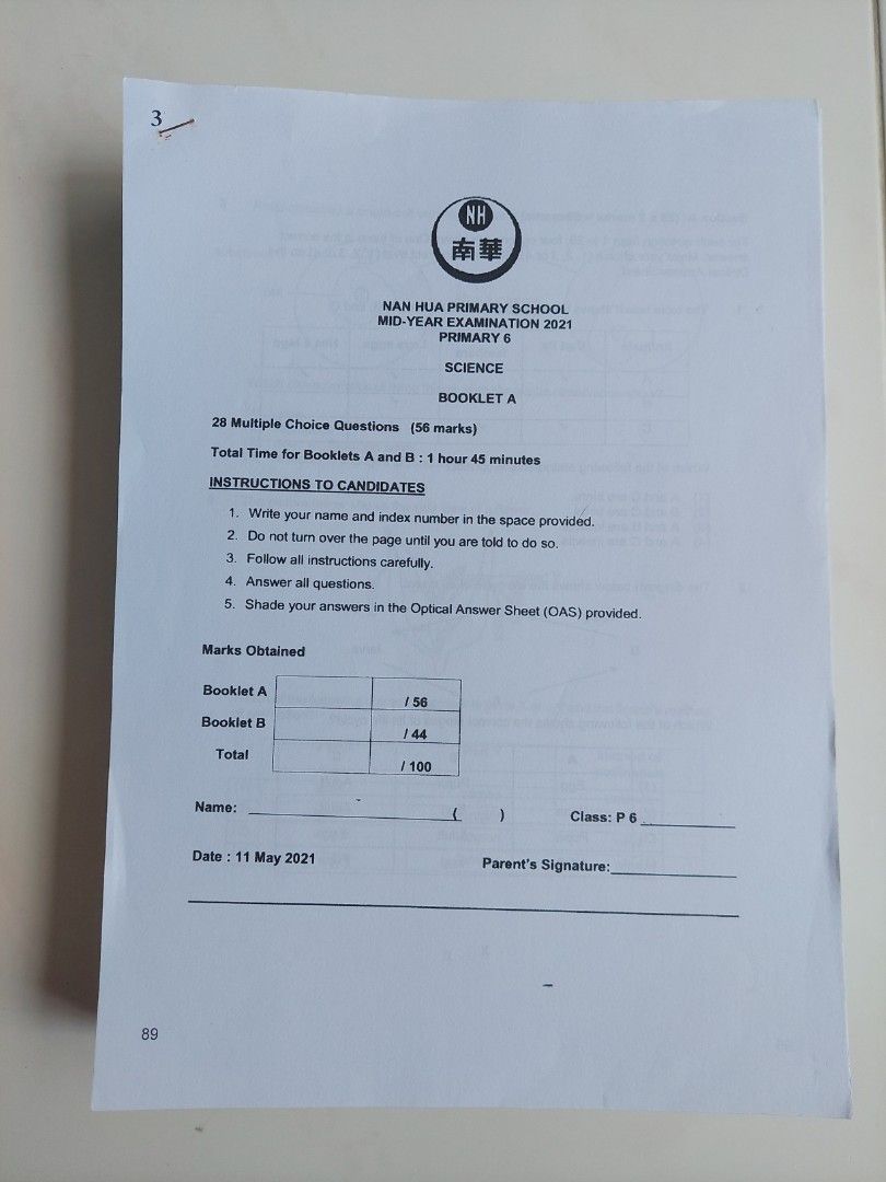 Primary 6 Science Exam Papers - Booklet A & B, Hobbies & Toys, Books ...
