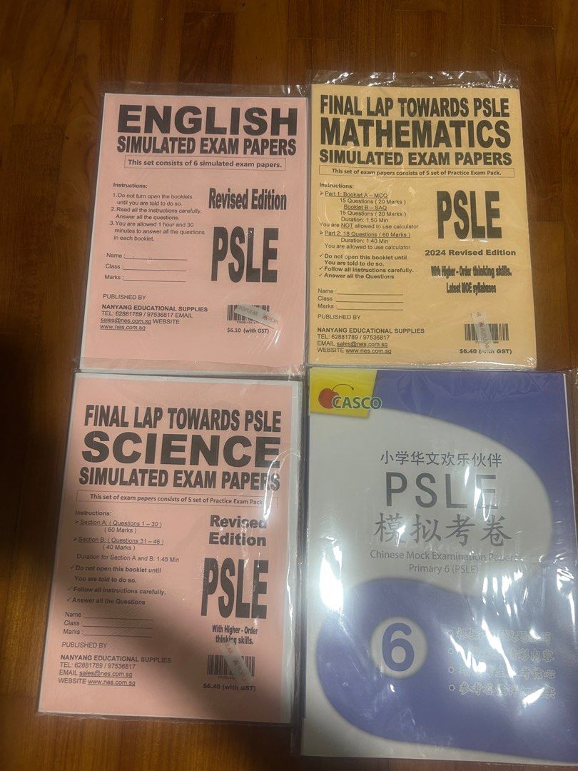 PSLE Exam Papers - English, Math, Science, Chinese, Hobbies & Toys ...